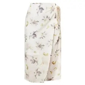 ITALIA A COLLECTION Neutrals Floral Wrap Pencil Skirt - White
