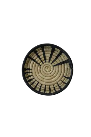 Botanical Boys Neutrals / Malawi Wall Basket Small One - Black