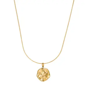 MICKEY'S GIRL Sea Dollar Pendant Necklace - Gold