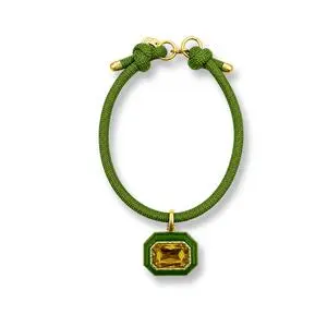 MICHAEL NASH JEWELRY Lena Resin Octagon And Topaz Crystal Pendant Necklace - Green