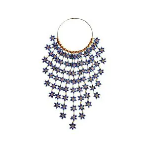 ILIANA ARRAZOLA Gold / Silver / Blue Waterfall Blossom Necklaces, Blue - Gold/silver/blue