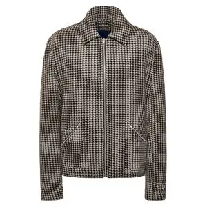 SERRAN LONDON Black / Grey Houndstooth Knitted Jacket Black & Grey - Black/grey