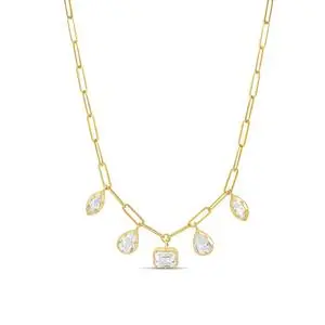 SHYMI Mix Shape On A Paperclip Necklace - Gold