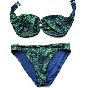 Jacques Zolty Lea Bikini Jungle Print - Green
