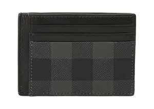 Burberry Check Money Clip Card Case