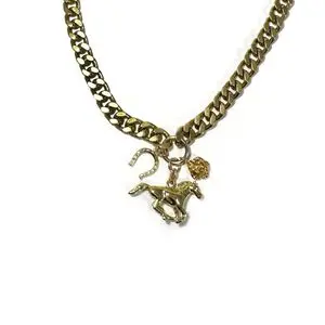 Rachel Nathan Rodeo Curb Necklace - Gold