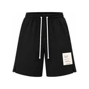 MYSIMPLICATED Oversized Cotton Bermuda Shorts With Drawstring Waist - Black