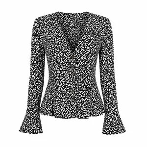 CHIARELLA Black / White Fari Blouse – Black & White Print - Black/white