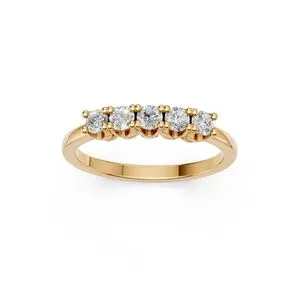 AYA FINE JEWELRY Everyday Round Lab Diamond Wedding Ring