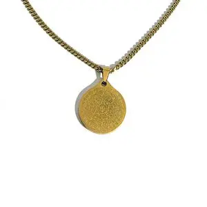 Rachel Nathan Mayan Calendar Necklace - Gold