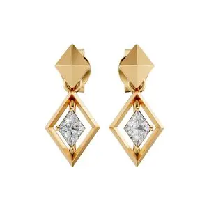 AYA FINE JEWELRY Kite Cut Lab Diamond Geometric Drop Earrings In 14k Gold - Yellow