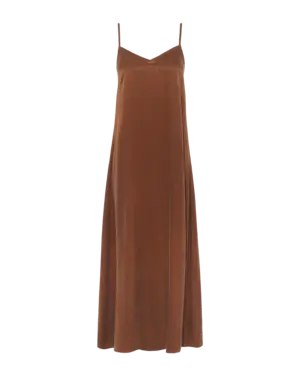 NUDEA Eco-luxe Maxi Slip Dress - Brown