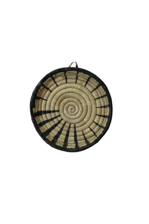 Botanical Boys Neutrals / Malawi Wall Basket Small Two - Black