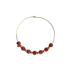 ILIANA ARRAZOLA Red / Gold / Silver Magic Ball Necklace, Red - Red/gold/silver