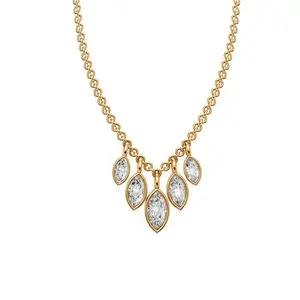 AYA FINE JEWELRY Marquise Lab Diamond Pendant Necklace In Solid 14k Gold - Yellow