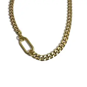 Rachel Nathan Race Track Classic Necklace - Gold