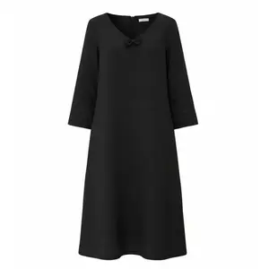LEMUSE Sun V-neck Linen Dress