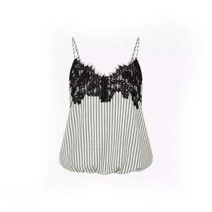 AMY LYNN Sienna Stripe Satin Lace Top