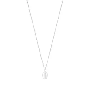 ESTERAH Oval Pendant Necklace - Silver