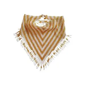 ILIANA ARRAZOLA Gold / Silver Scarf Fringe Necklace, Gold - Gold/silver