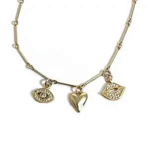 Rachel Nathan Love Letter Necklace - Gold
