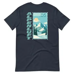 ANCHOR & CREW Navy Higher Grounds Postmark Organic Cotton T-shirt - Blue