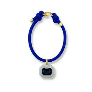MICHAEL NASH JEWELRY Lena Aqua Resin And Sapphire Octagon Pendant - Blue