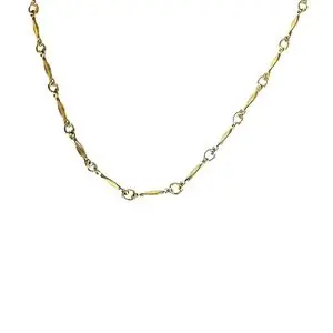 Rachel Nathan Ribbon Chain Necklace - Gold