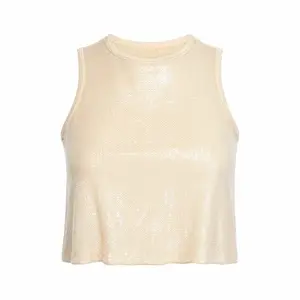 CHIARELLA Mosty Sequin Top - White