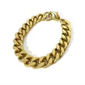 Rachel Nathan Thick Curb Slim Bracelet - Gold