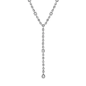 SHYMI Silver / Black Black Rhodium Multi Shape Lariat Silver - Silver/black