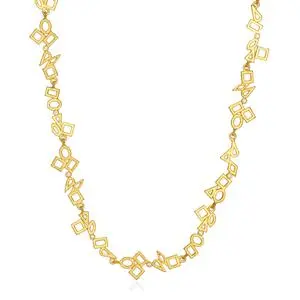 MYRTO KATRAMADOU JEWELLERY Harmony Script Matte Necklace In 18k -plated Sterling Silver - Gold