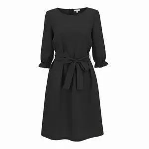 LEMUSE Stonewashed Linen Dress With Tie Belt