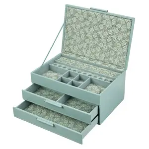Wolf Sophia Jewellery Box With Drawers Jade - Green