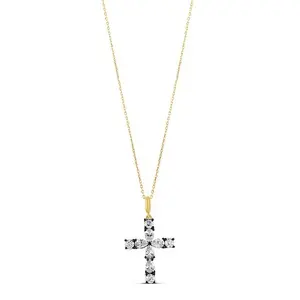 SHYMI Gold / Black Black Rhodium Mix Shape Cross - Gold/black