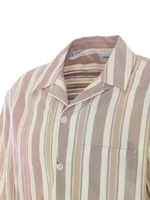 Saint Laurent Cassandre Striped Short-sleeve Shirt