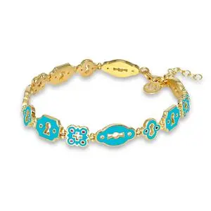 MYRTO KATRAMADOU JEWELLERY Unlocked Turquoise Bracelet - Gold