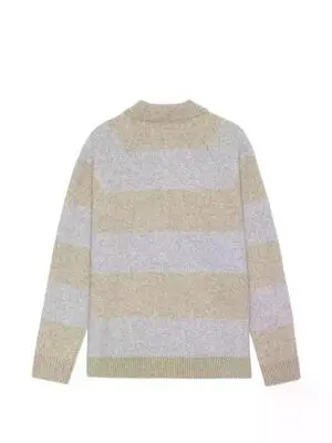 LES DEUX Striped Raglan-sleeve Polo Shirt