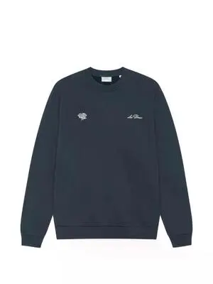 LES DEUX Logo-embroidered Sweatshirt - Blue