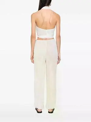 ST. AGNI Pinstripe Wrap Top
