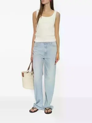 MOTHER High-waisted Wide-leg Jeans