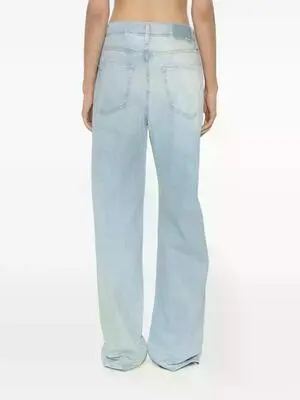MOTHER High-waisted Wide-leg Jeans