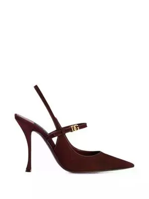 Dolce & Gabbana Suede Slingback Pumps - Red