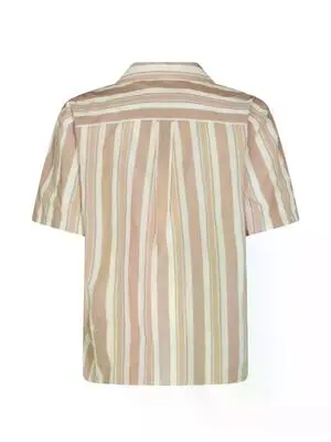 Saint Laurent Striped Cotton Shirt - Neutrals