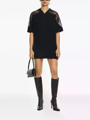 Off-White Lace Insert Soccer Dress