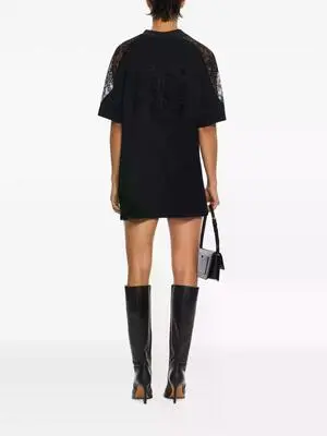 Off-White Lace Insert Soccer Dress