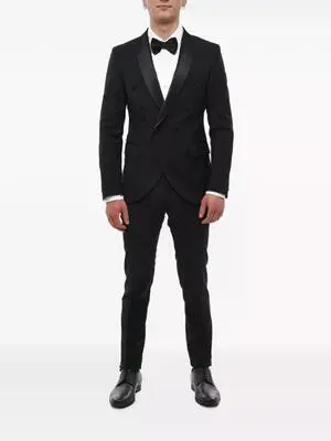 Corneliani Double-breasted Shawl-lapel Suit - Black