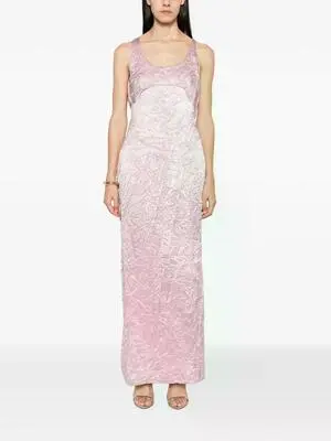 Versace Crinkled Buckle-straps Gown
