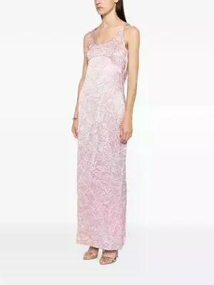 Versace Crinkled Buckle-straps Gown