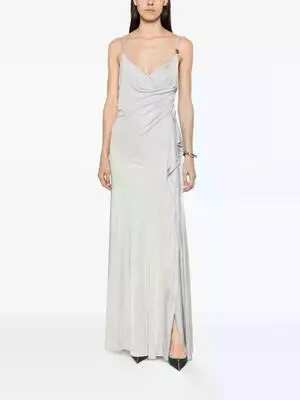 Versace Sleeveless Draped Gown